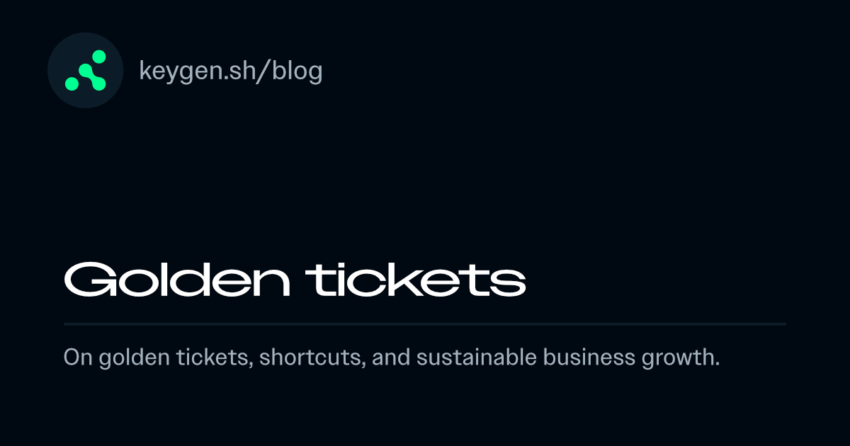 Golden tickets
