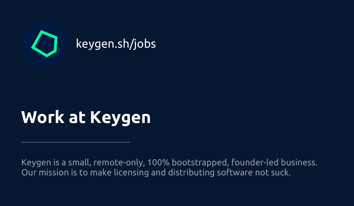 Work at Keygen